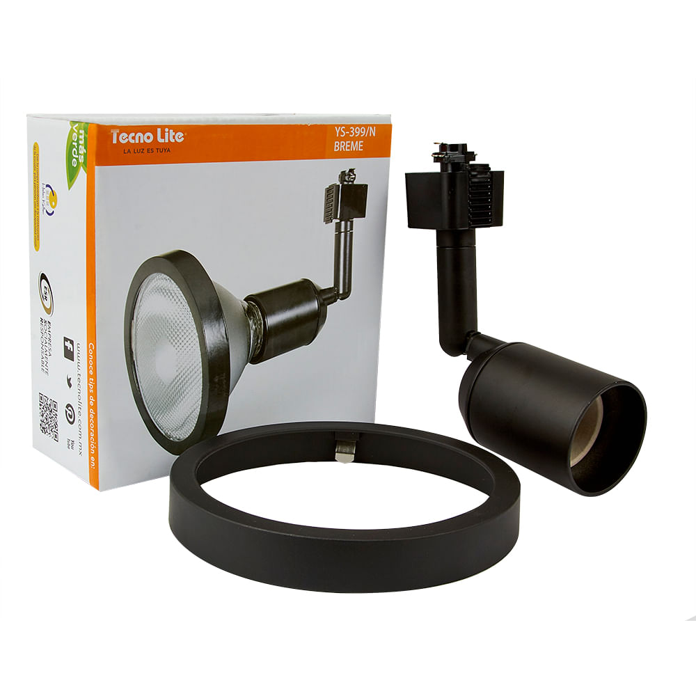 Canope / Riel Techo/Plafón 88w Negro Tecnolite Ys-399/N - masluz